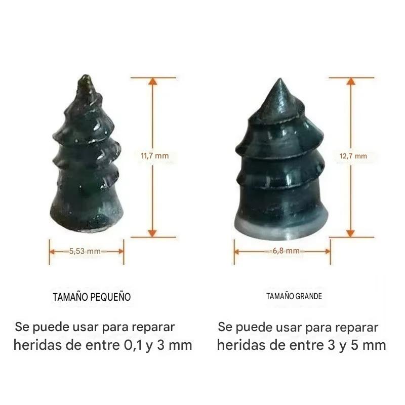 Kit 200 Piezas Herramienta de Reparación Pinchazos Neumático Auto Moto ...